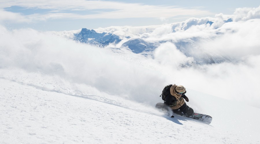 Powder Snowboarding Wallpaper